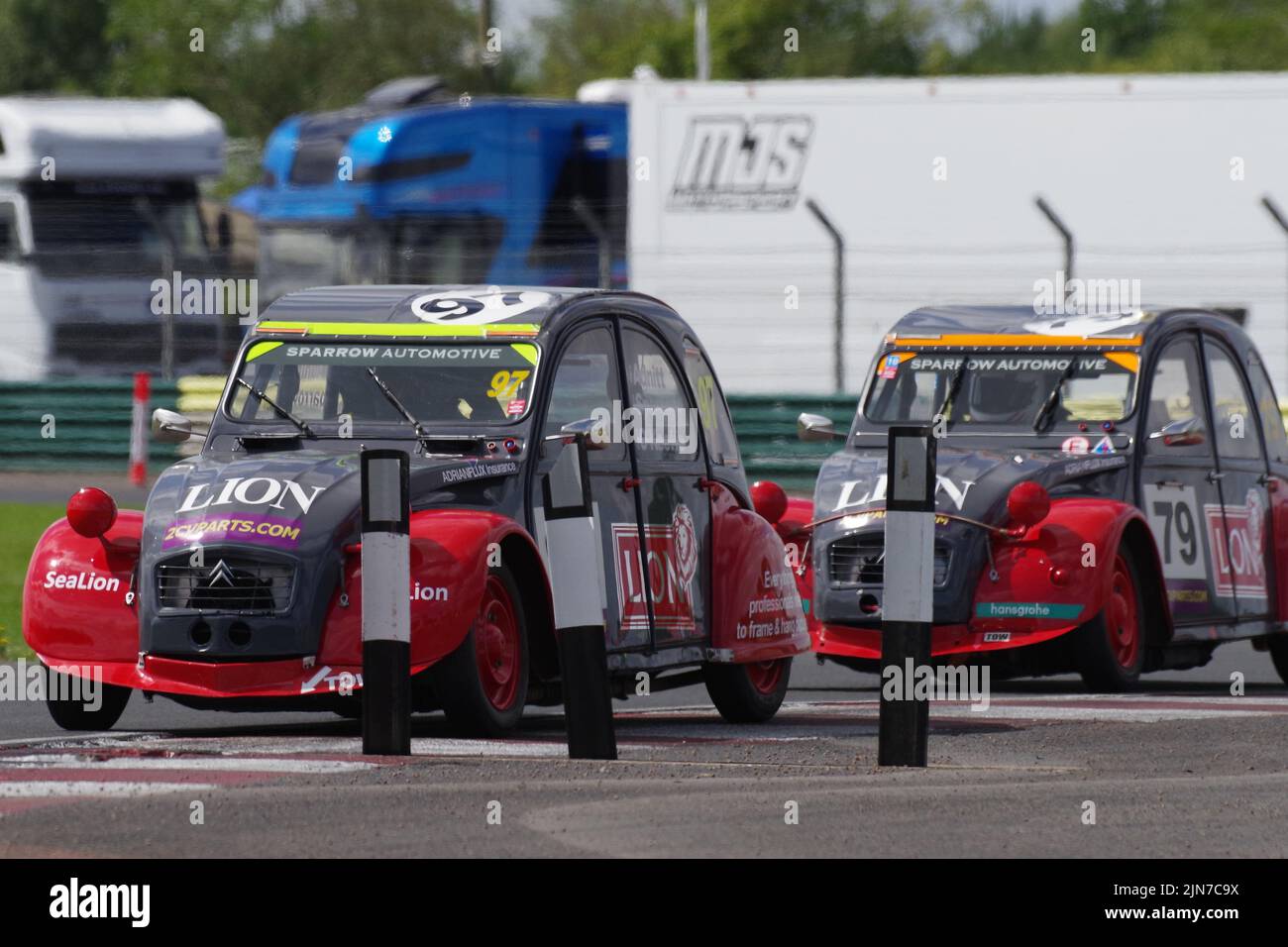 Croft, England, 6 August 2022. Gary Adnitt and David O Keeffe driving ...