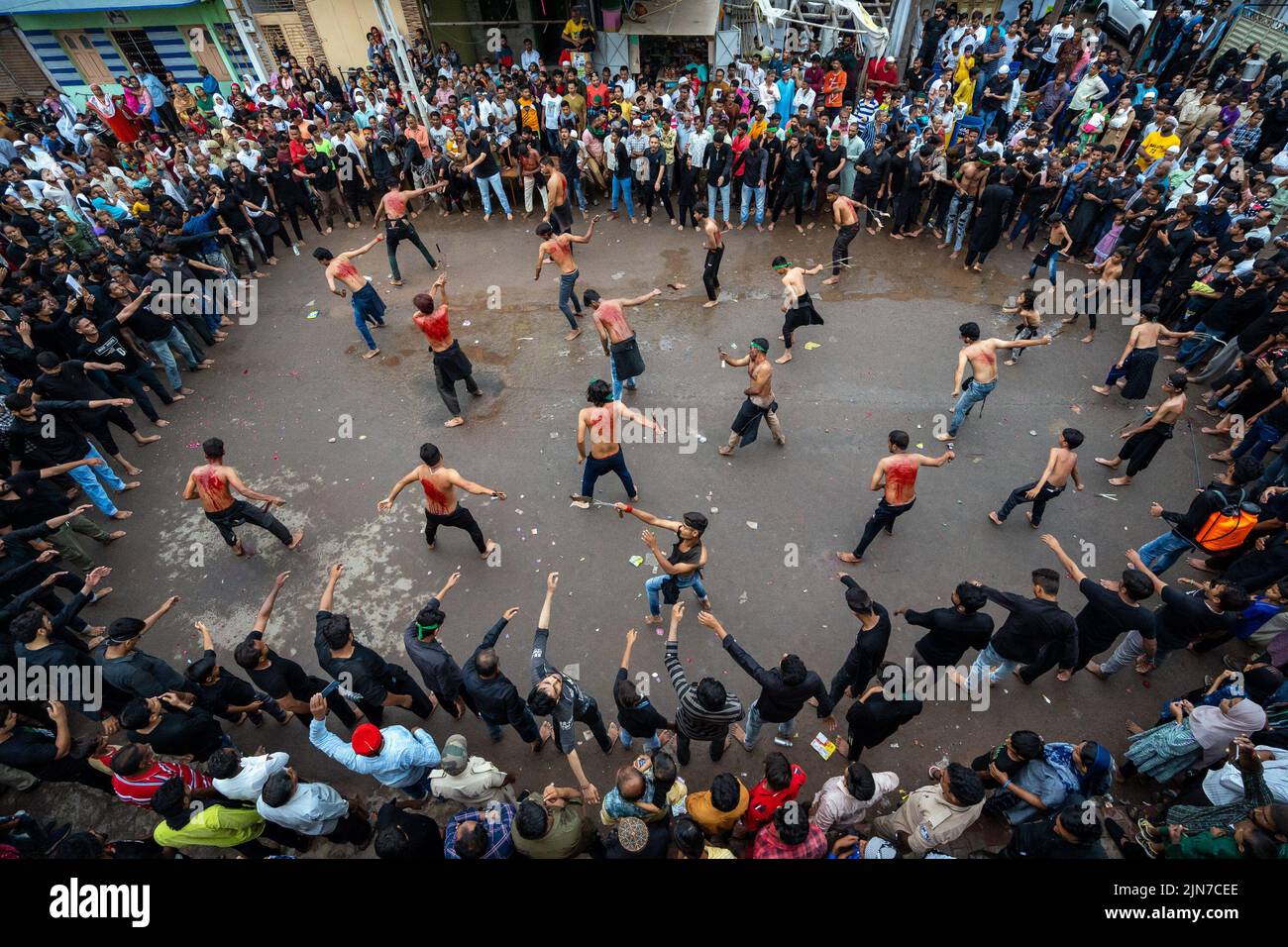 Ahmedabad, Gujarat, India. 9th Aug, 2022. Shia Muslims mourned the ...