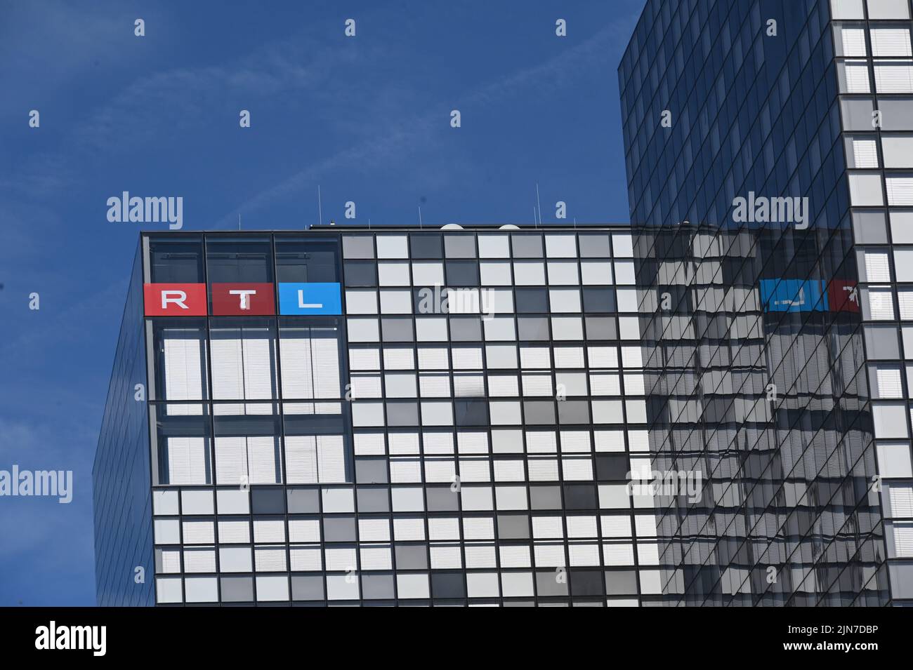 Luxemburg, Luxembourg. 07th Aug, 2022. Logo, RTL Group lettering on the ...
