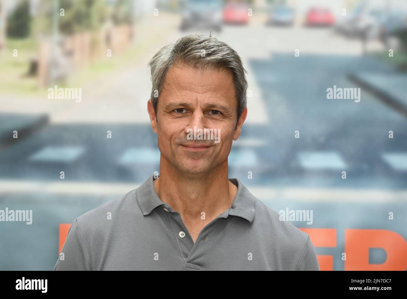 Cologne, Germany. 08th Aug, 2022. Actor Jens Hajek poses at the big fan ...