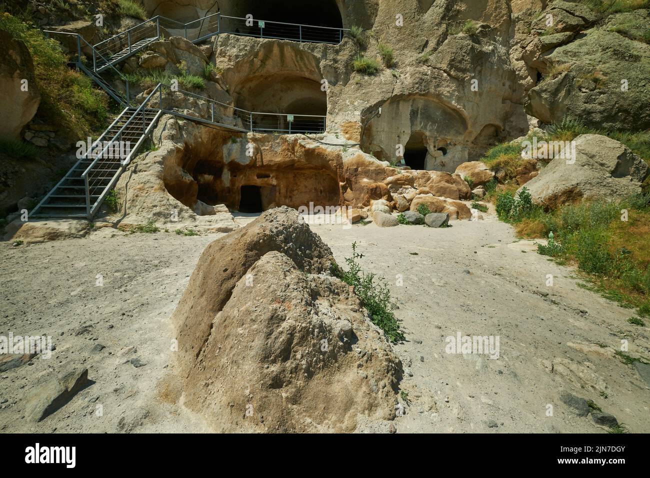 Vardzia cave monastery site in southern Georgia excavated from the ...