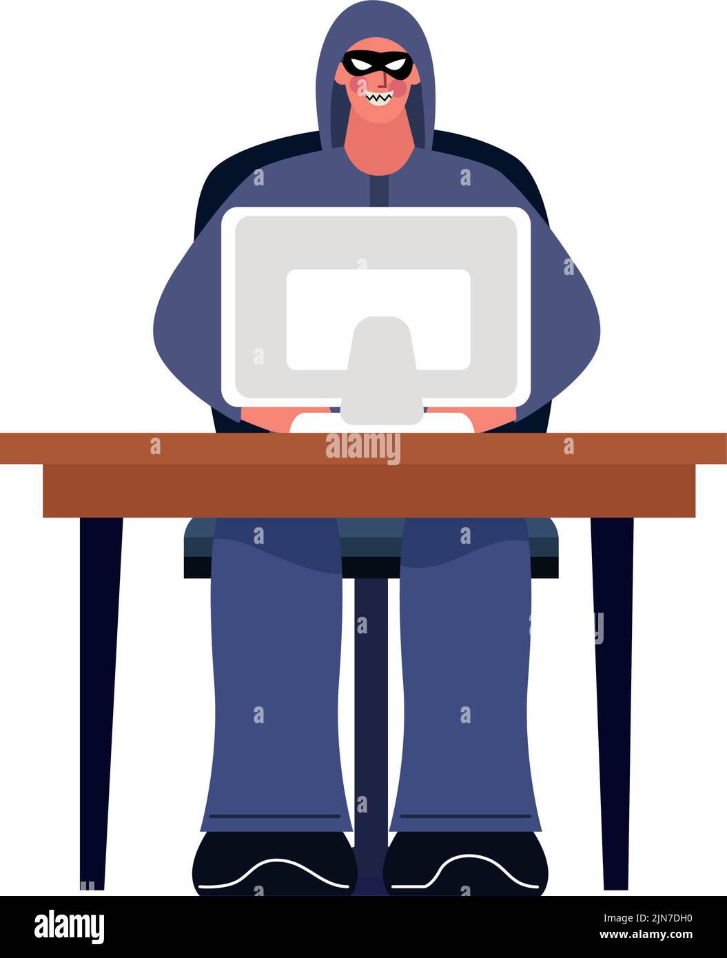 hacker using desktop computer Stock Vector Image & Art - Alamy