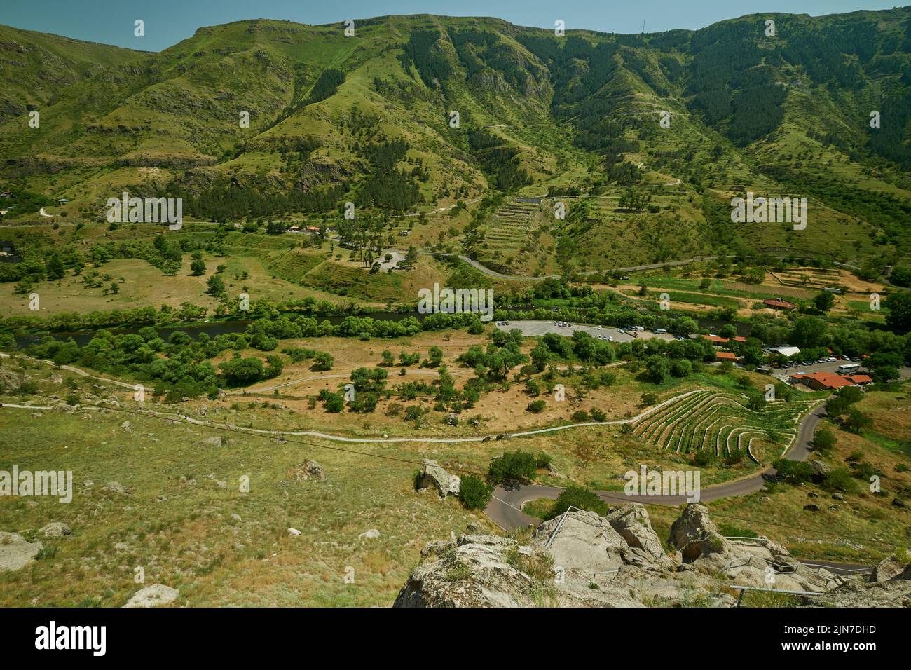 Vardzia cave monastery site in southern Georgia excavated from the ...