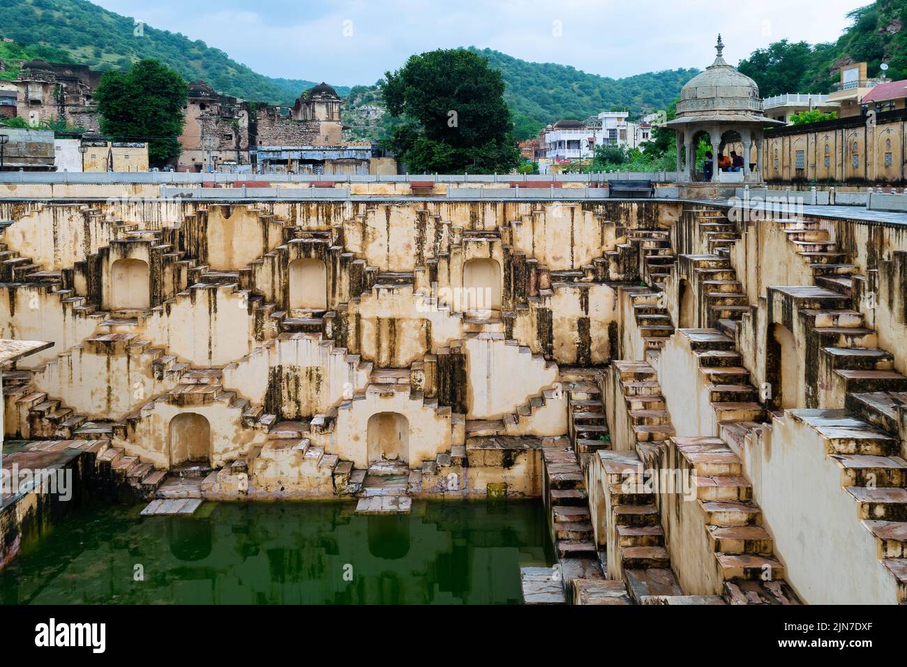 A beautiful shot of the Chand Baori or Abhaneri Step Well with ...