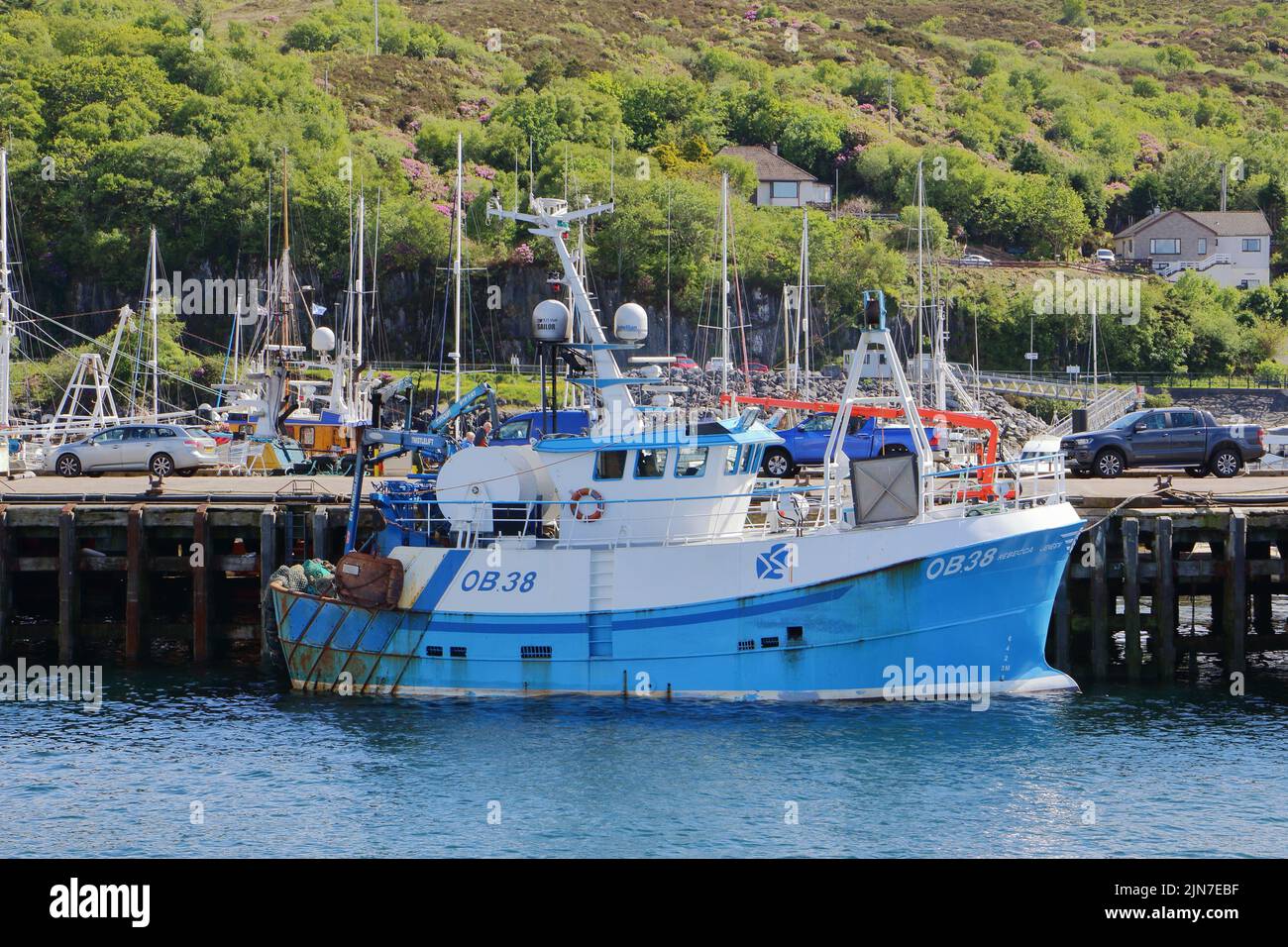 REBECCA JENEEN OB-38 fishing boat in Mallaig harbour Stock Photo - Alamy