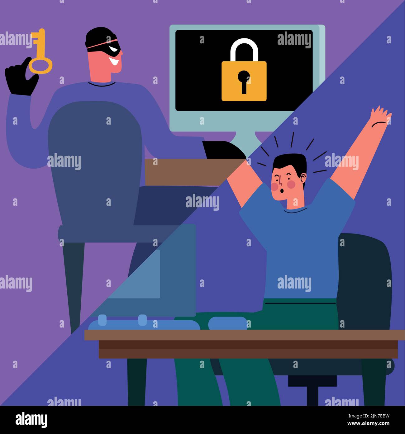 man and hacker cyber fraud Stock Vector Image & Art - Alamy