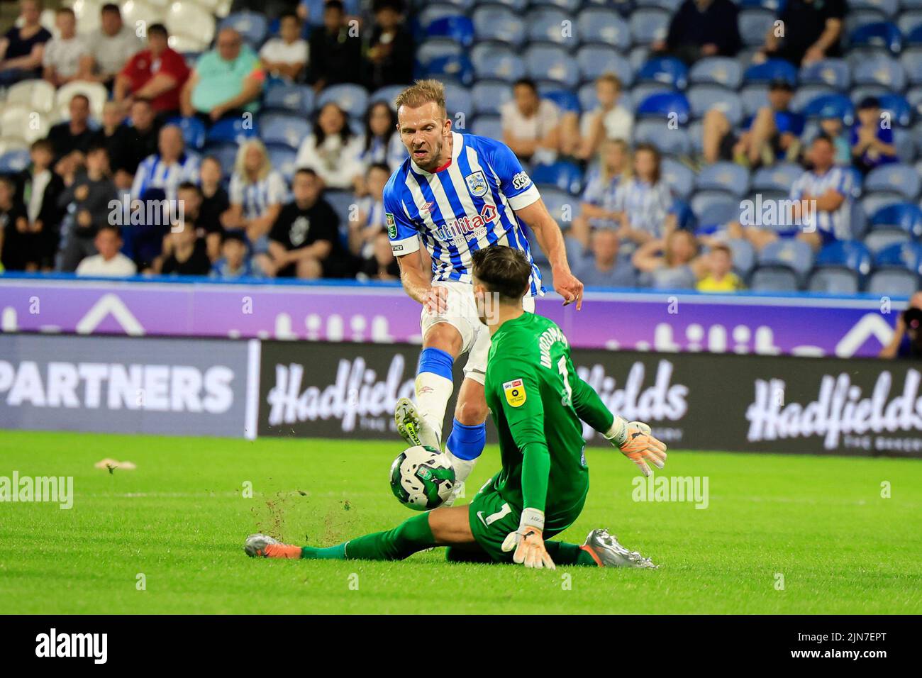 Jordan Rhodes #9 of Huddersfield Town scores to make it 1-4 Stock Photo ...