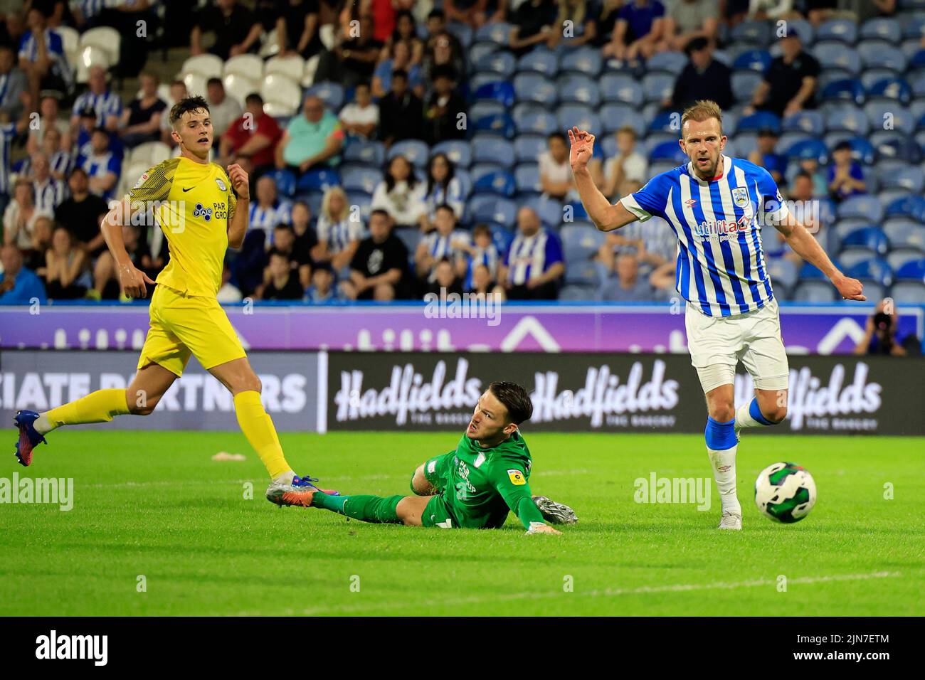 Jordan Rhodes #9 of Huddersfield Town scores to make it 1-4 Stock Photo ...
