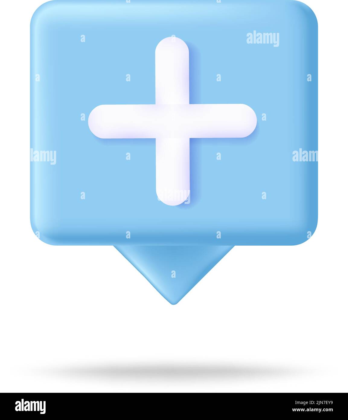 Speech bubble 3d icon message concept. Realistic speech bubble with ...