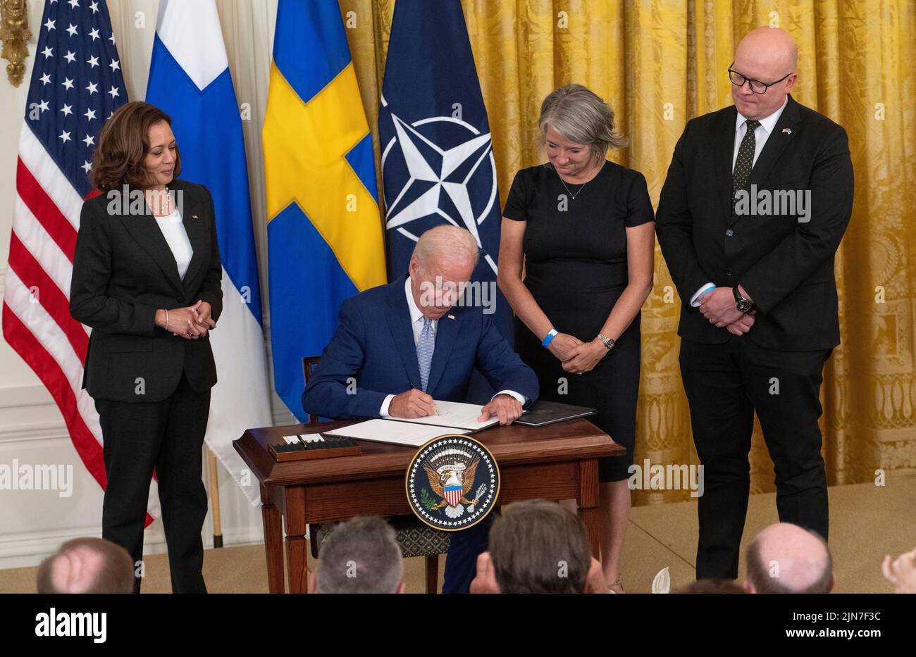 United States President Joe Biden signs the Instruments of Ratification ...
