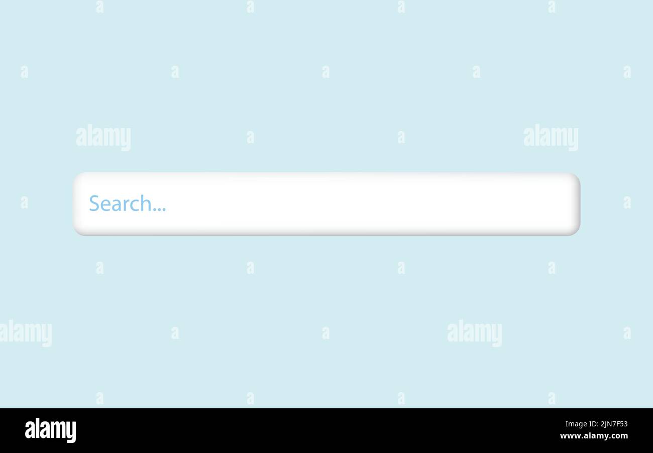 Web search bar isolated on blue background. Navigation bar for ui ...
