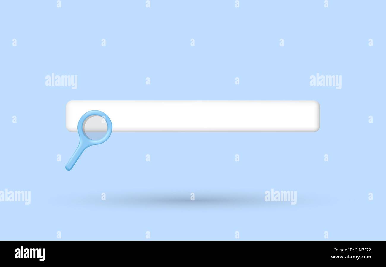 Web Search Bar Isolated On Blue Background Navigation Bar For Ui