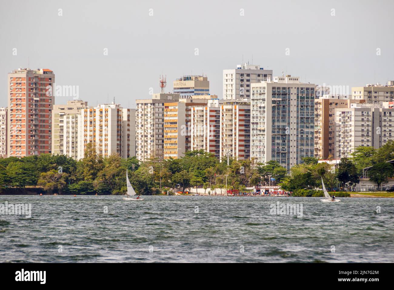 Olympic summer games rodrigo de freitas lagoon hi-res stock photography ...