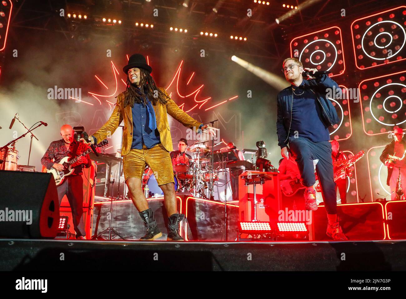 Berlin, Germany. 09th Aug, 2022. Frank Dellé (l) and Peter Fox from the ...