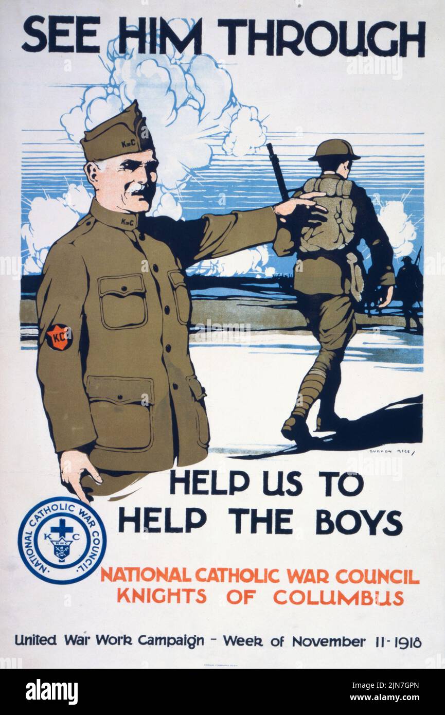 See him through, Help us to help the boys, National Catholic War ...