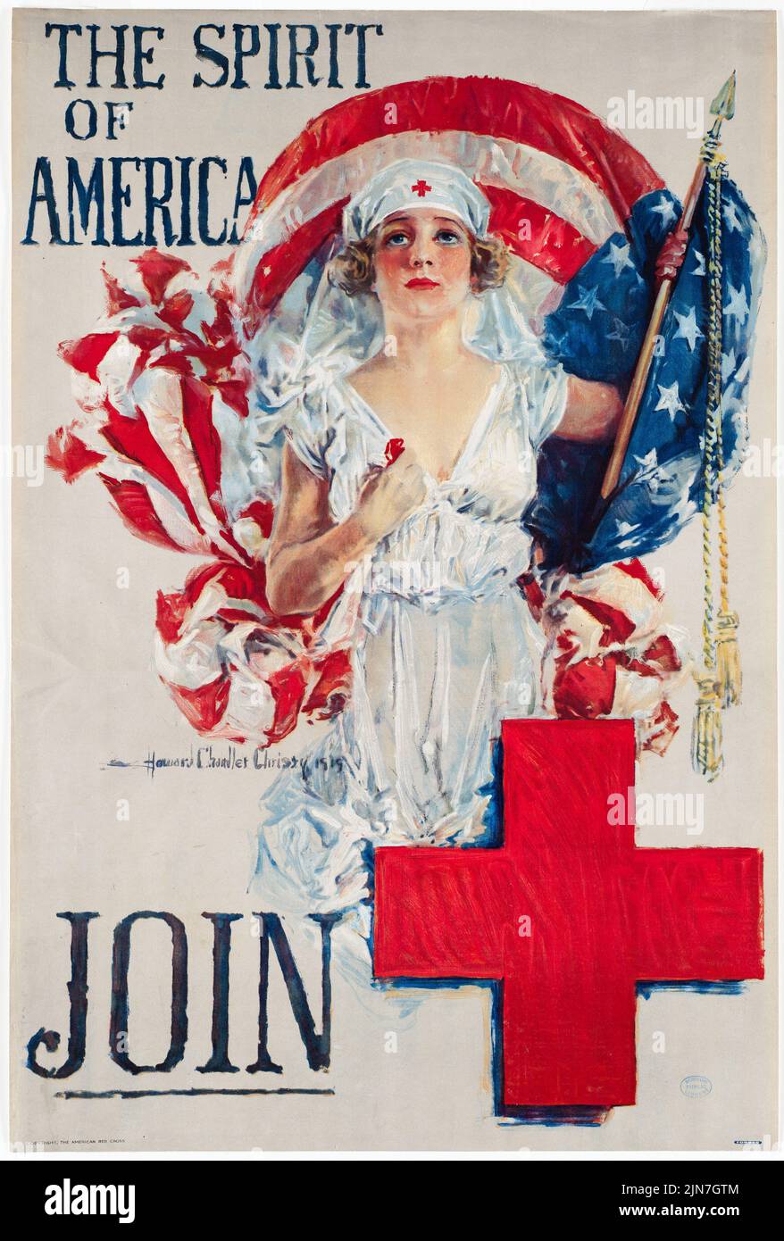The spirit of America. Join the Red Cross (1919) American World War I ...