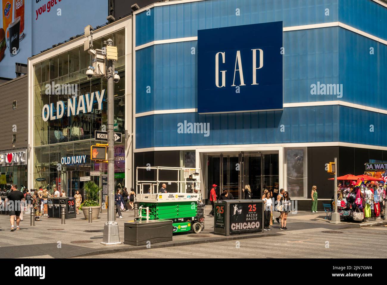 A Gap store next to the newly reopened Old Navy store in Times Square ...