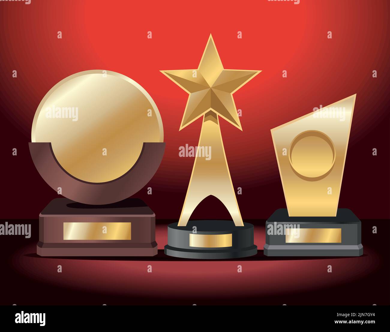 three golden awards Stock Vector Image & Art - Alamy