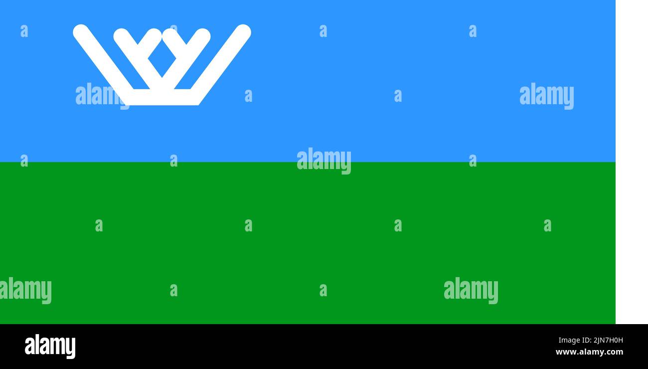 flag of Uralic peoples Khanty, Mansi. flag representing ethnic group or ...