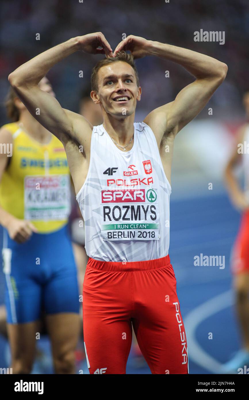 Michael Rozmys winning the 800 meters at the European Athletics ...