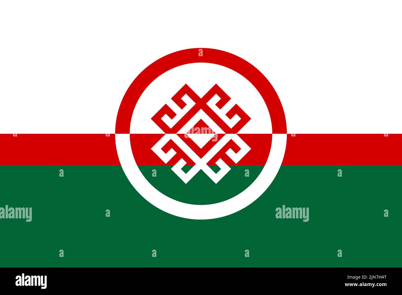 flag of Volga Finns Mari people. flag representing ethnic group or ...