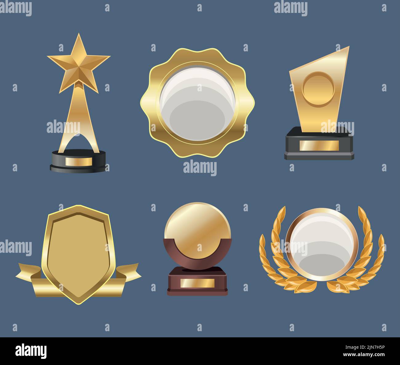 golden trophies and emblems Stock Vector Image & Art - Alamy