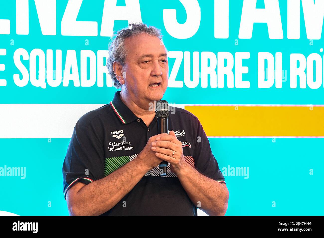 Paolo Barelli President of the Italian Swimming Federation during the ...