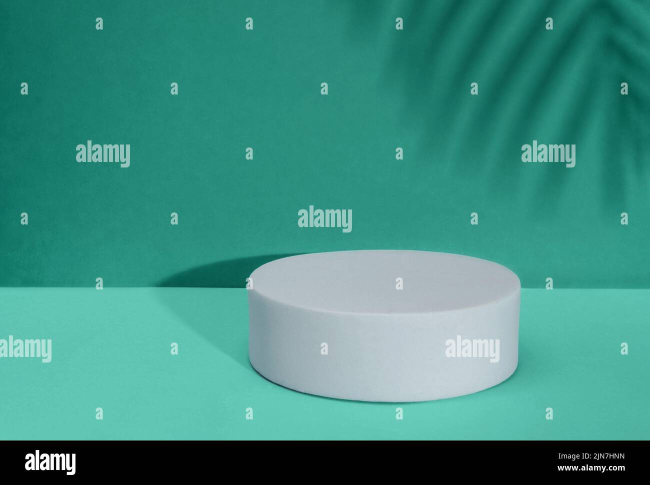 White podium background. Template, mock up for presentation products ...