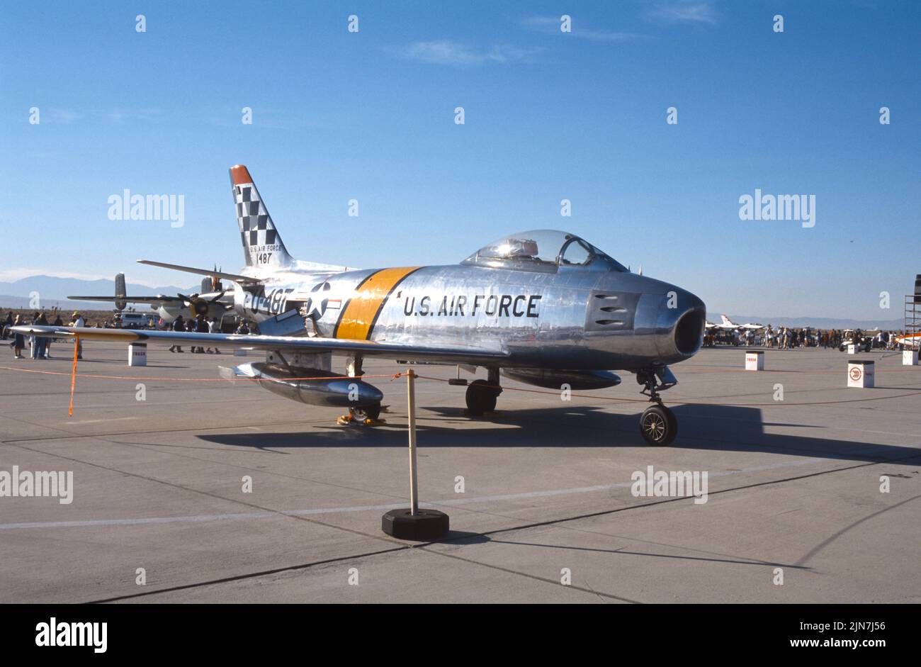F-86 Super Sabre on display at Edwards Air Force Base in California ...