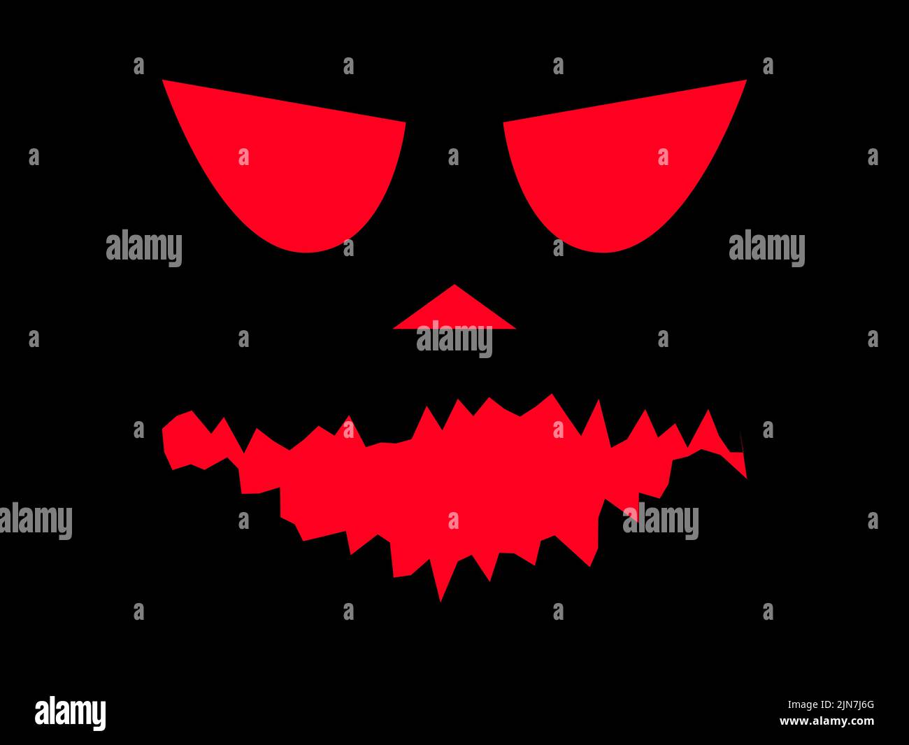 Halloween scary face. Evil scary eyes carved in a pumpkin. Halloween ...