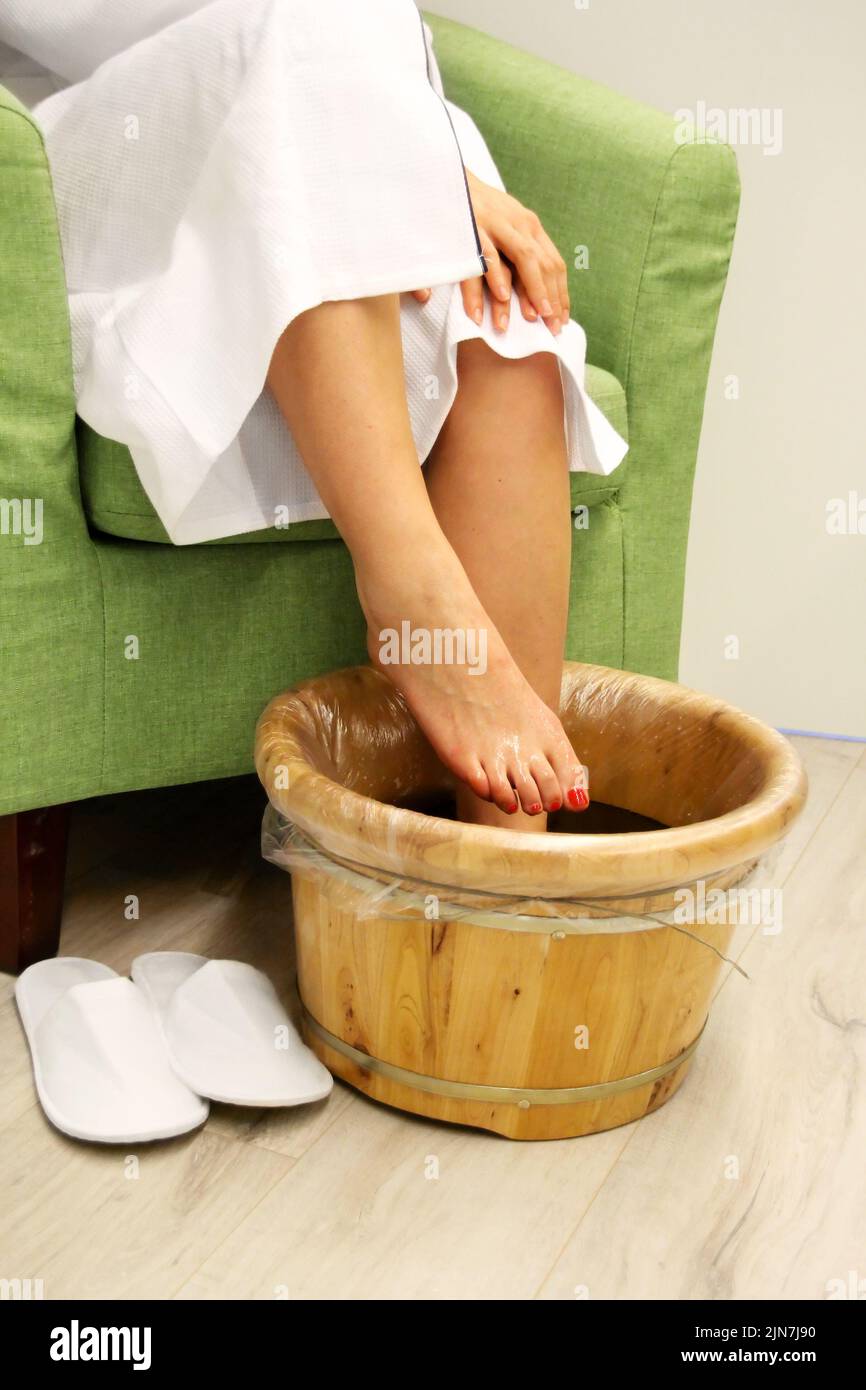Woman pedicure in bath hi-res stock photography and images - Alamy