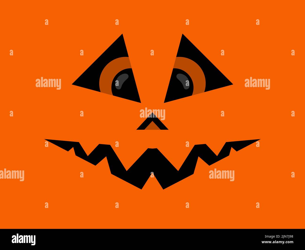 Halloween scary face. Evil scary eyes carved in a pumpkin. Halloween ...