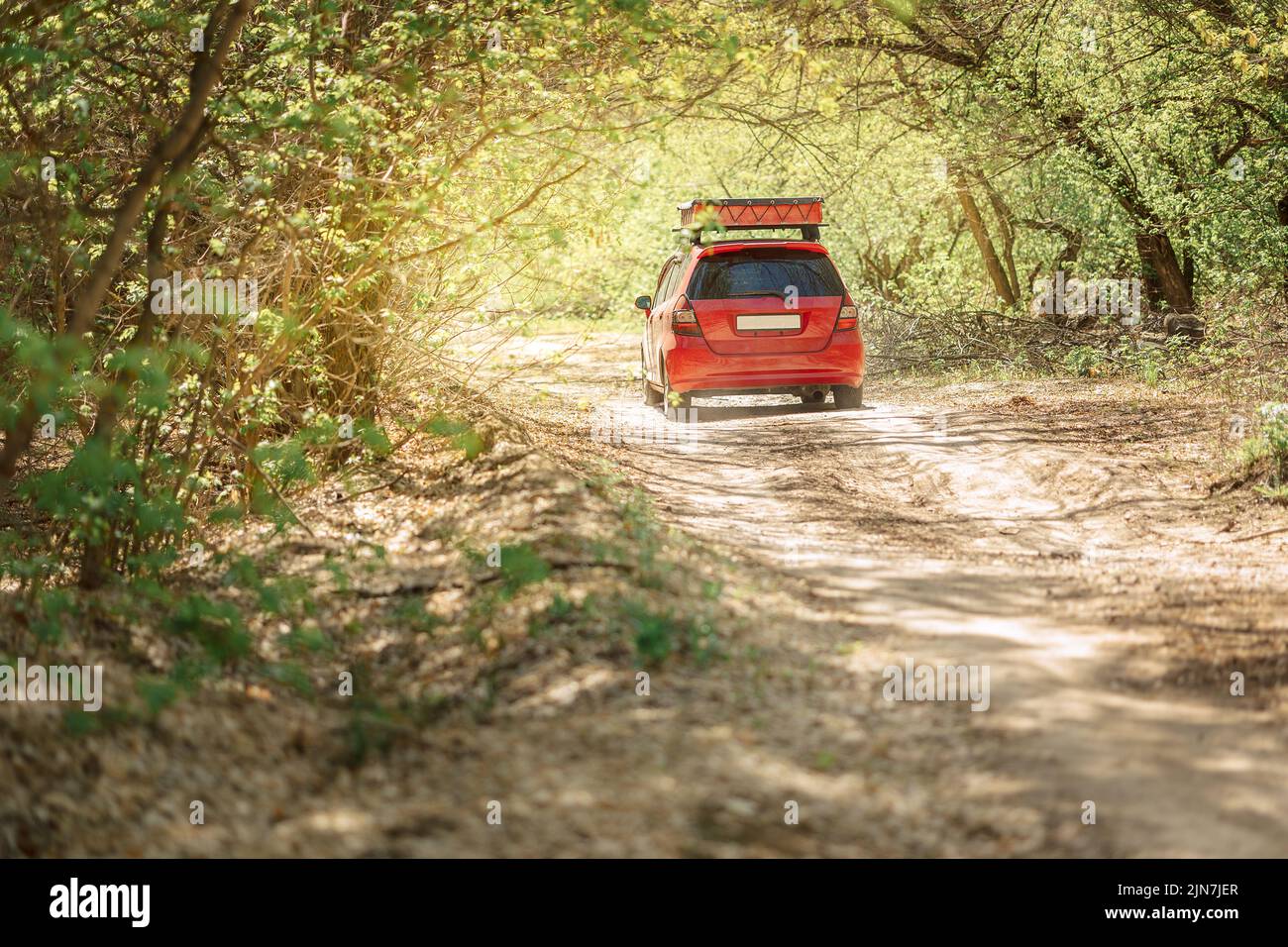 Car journey on sunny tree hi-res stock photography and images - Alamy