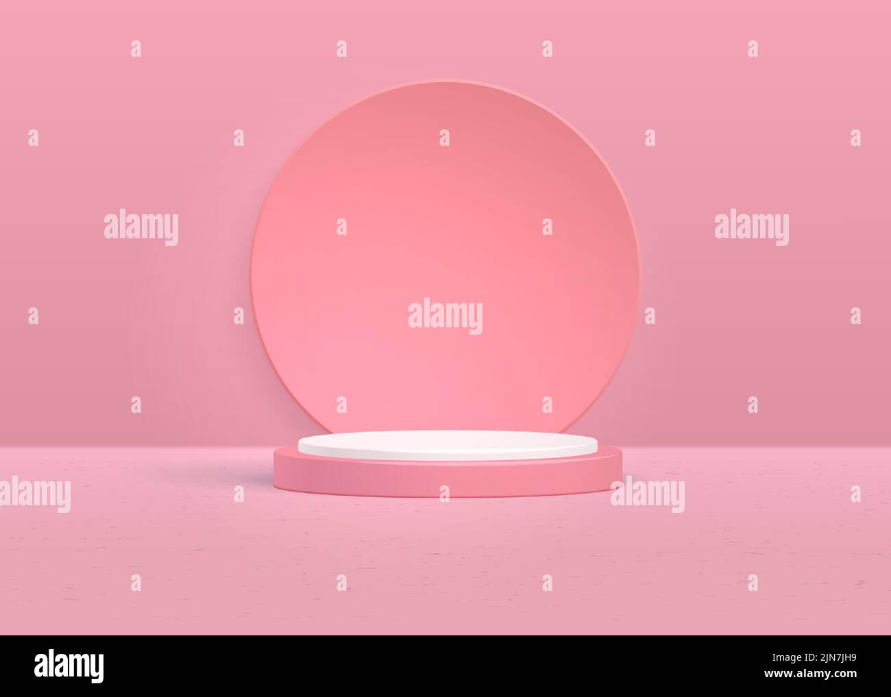 Pink 3d cylinder step Stock Vector Images - Alamy