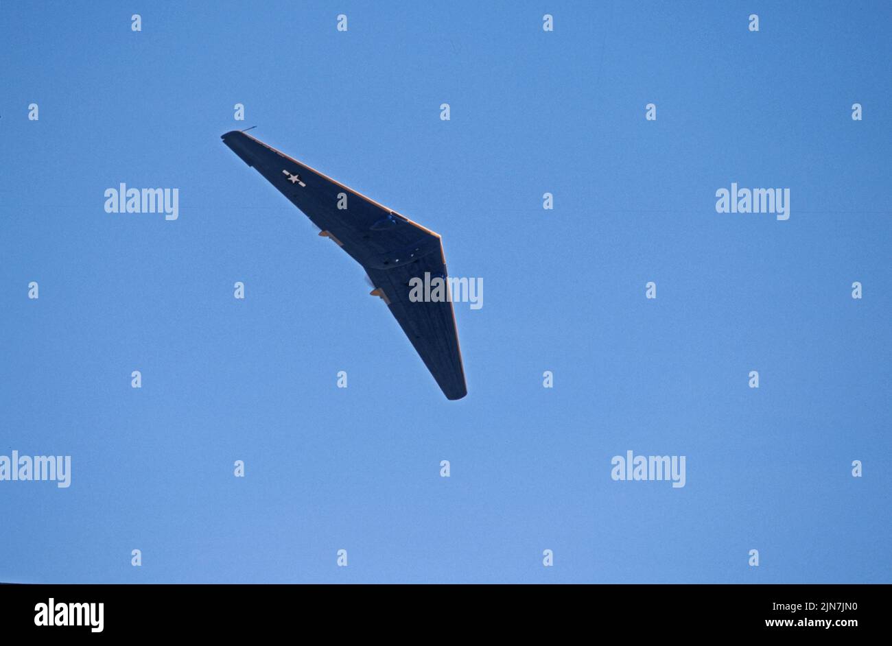 N9M flying wing in flight over Edwards Air Force Base in California ...