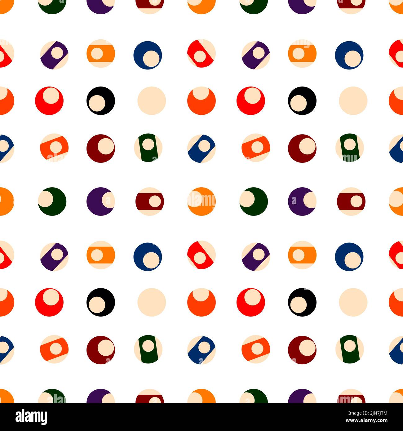 Cartoon game seamless billiards balls pattern for fabrics and ...