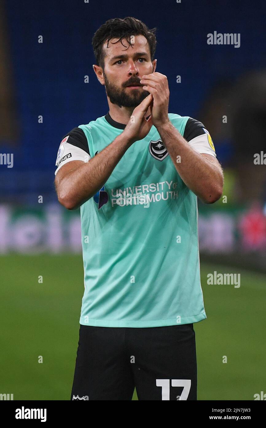 Joe Rafferty #17 of Portsmouth Applauds the travelling supporters Stock ...