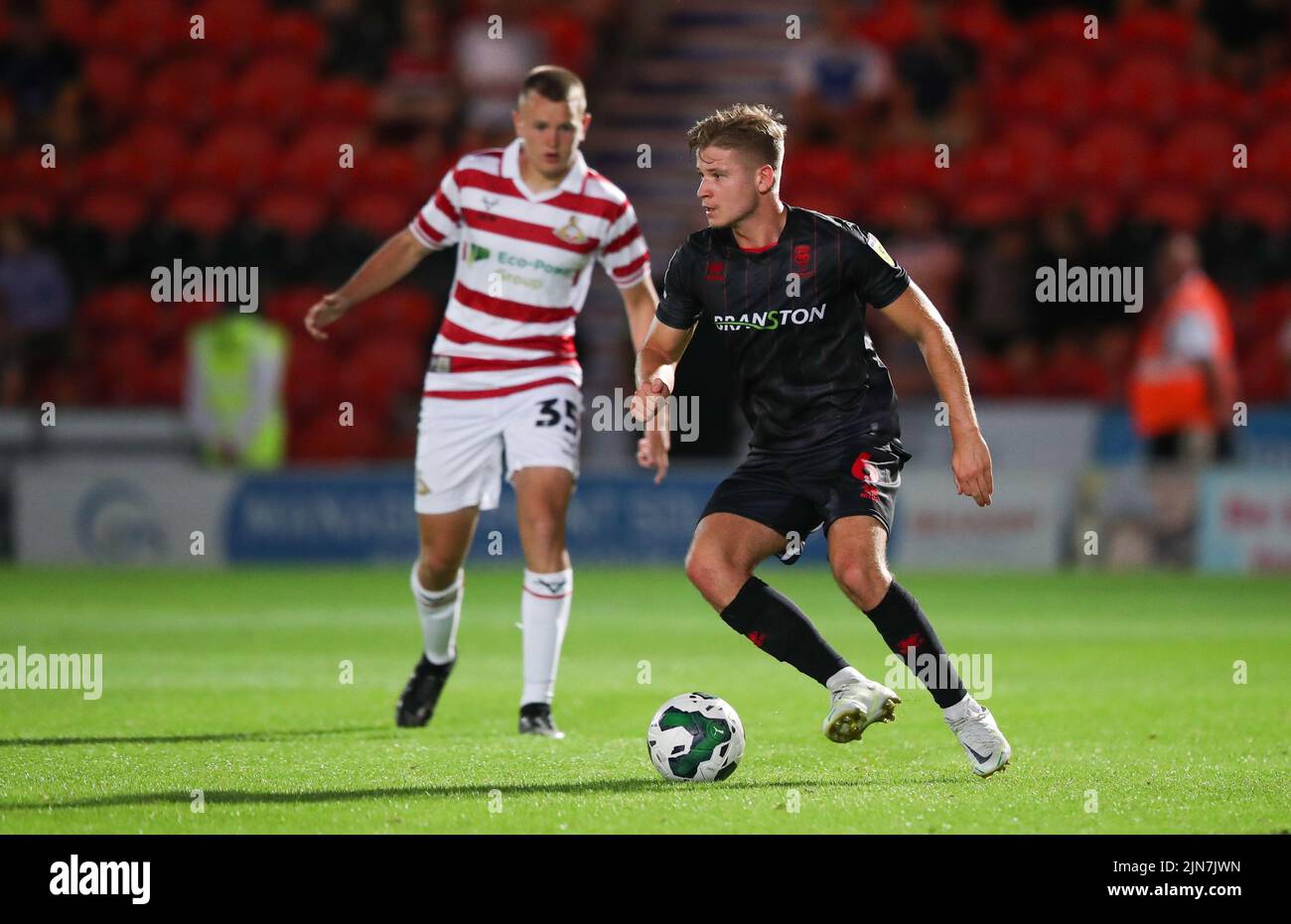 Lincoln City's Max Sanders during the Carabao Cup, first round match at ...