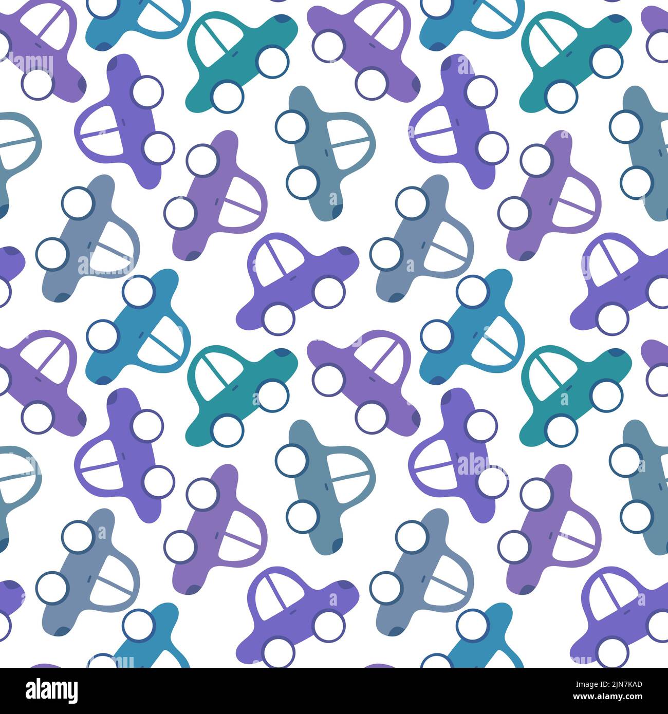 Cartoon kids seamless cars toys pattern for child clothes print and ...