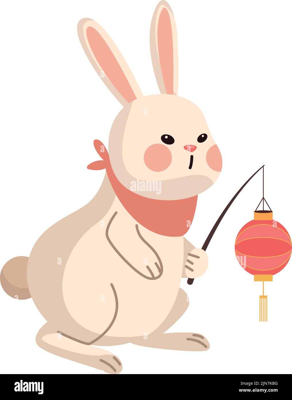 mid autumn rabbit with lamp Stock Vector Image & Art - Alamy