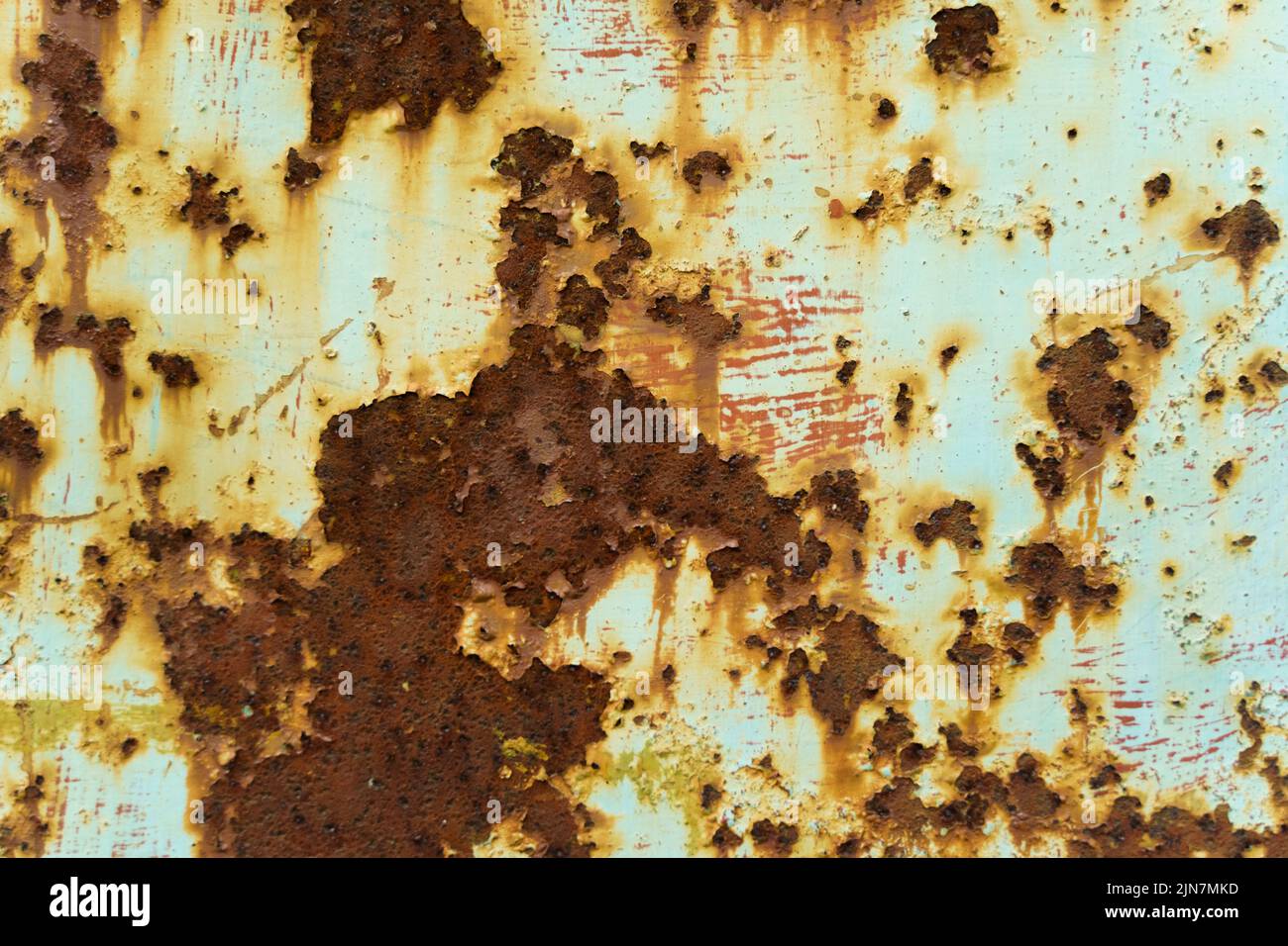 Background of rusty metal texture with blue paint. Backgrounds and ...