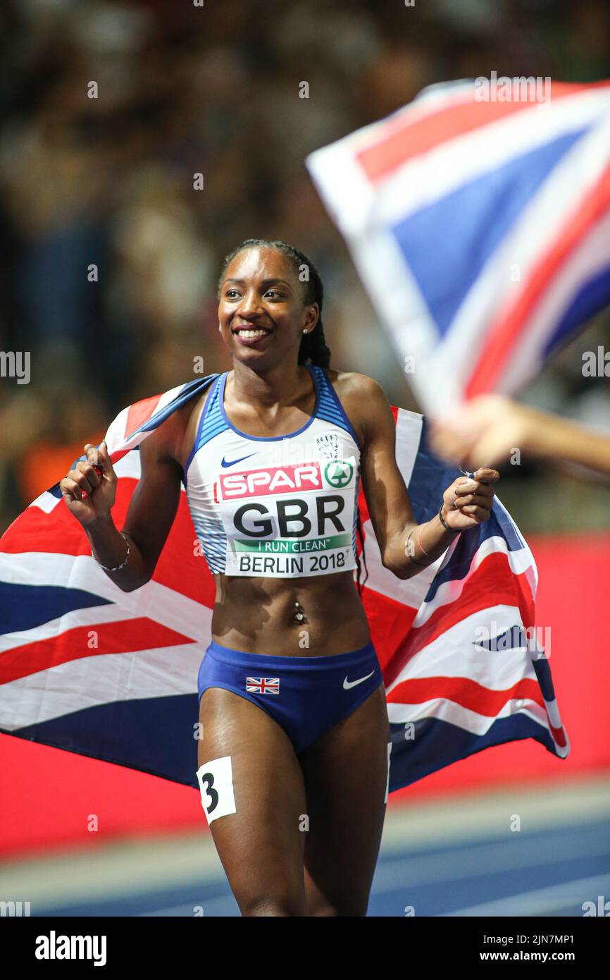 Bianca Williams participating in the 4x100 meter relay at the European ...