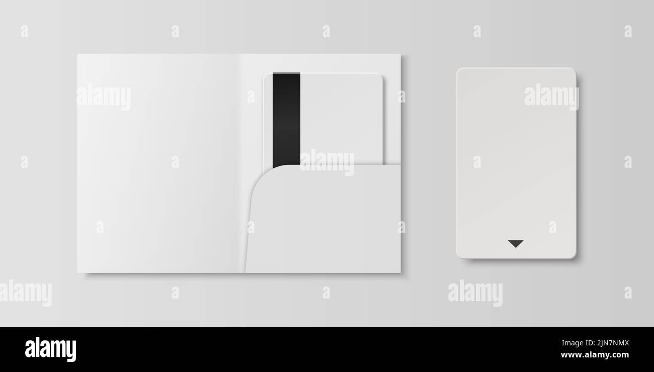 Vector 3d Realistic White Guest Room, Plastic Hotel Apartment Keycard ...