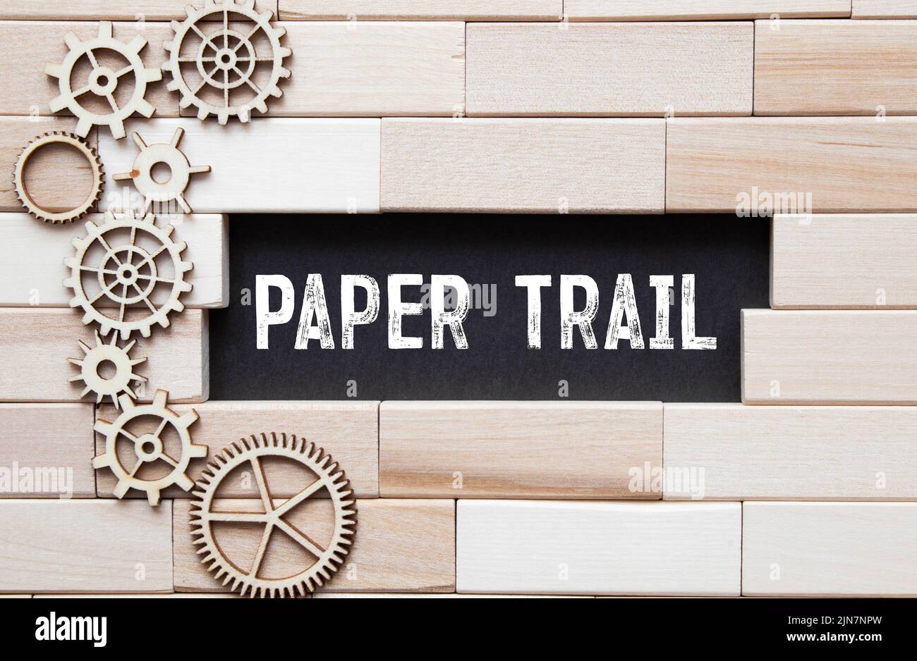 text Paper trail on white paper Stock Photo - Alamy
