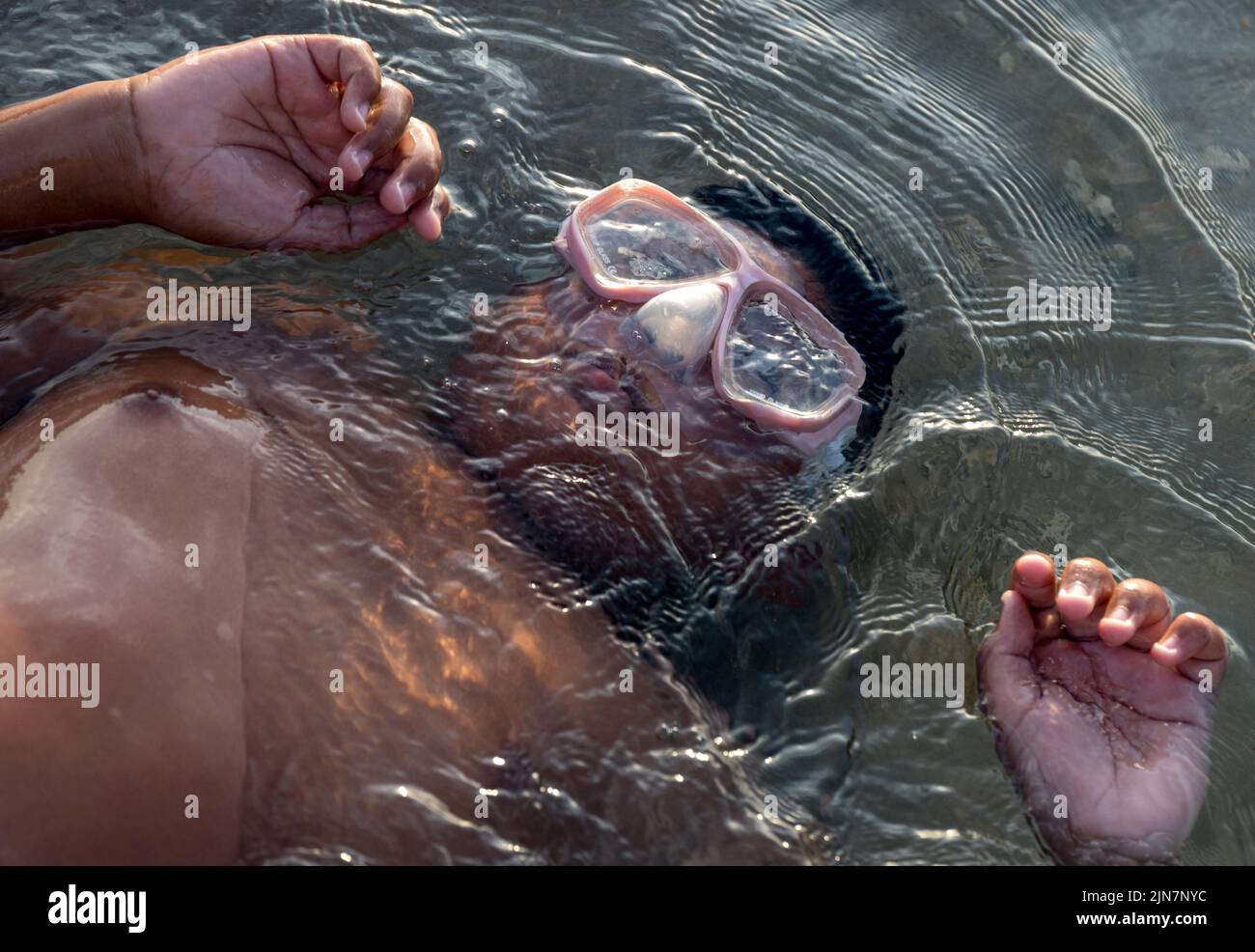 Child funny face mask hi-res stock photography and images - Alamy