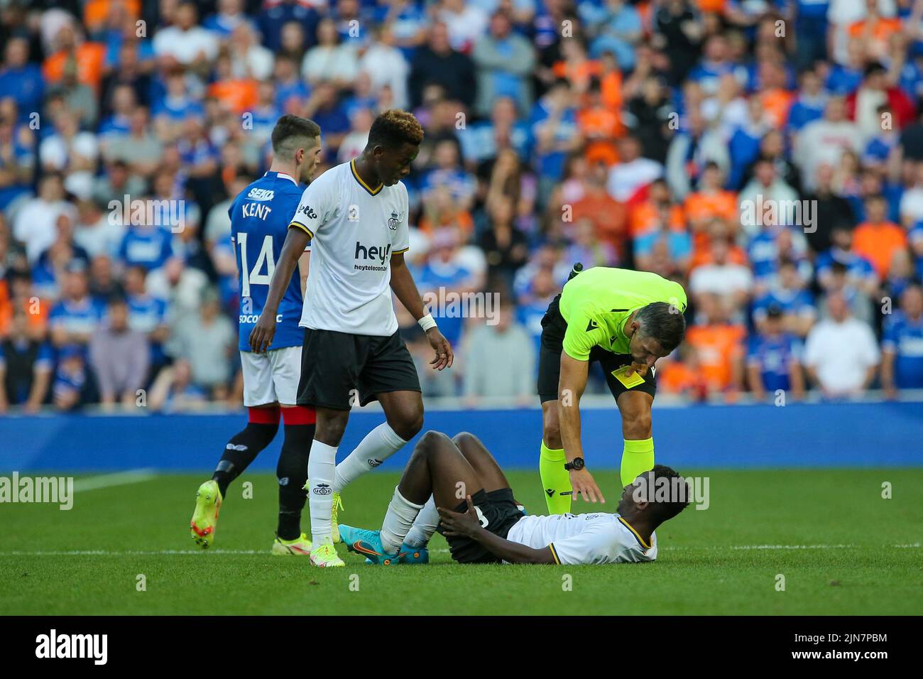 Glasgow, UK. 09th Aug, 2022. Rangers host Union Saint-Gilloise (USG) in ...