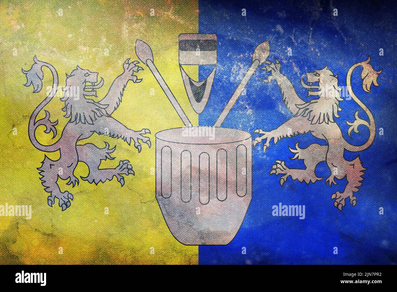retro flag of Bantu peoples Toro people with grunge texture. flag ...