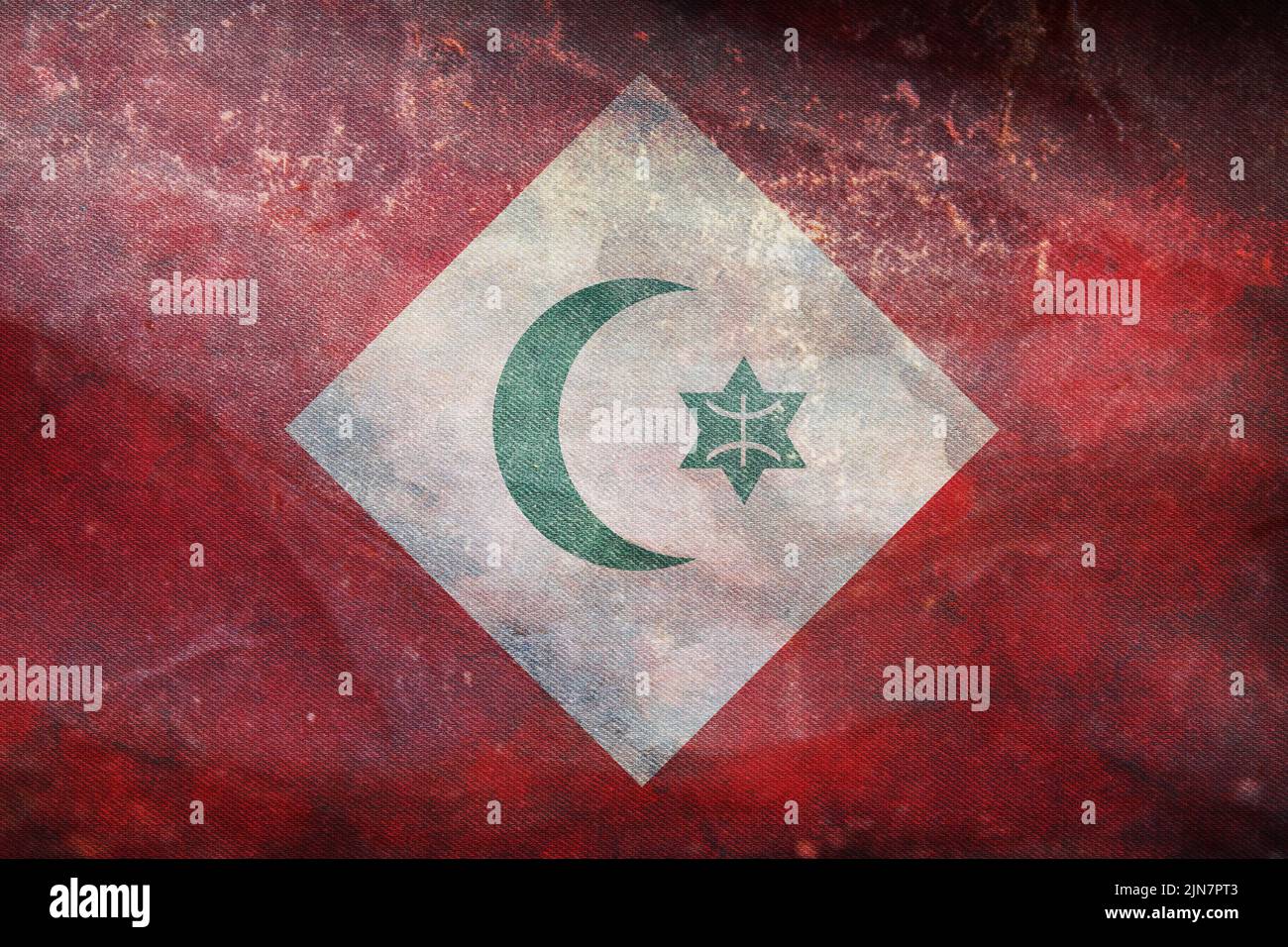 retro flag of Berbers Riffians with grunge texture. flag representing ...