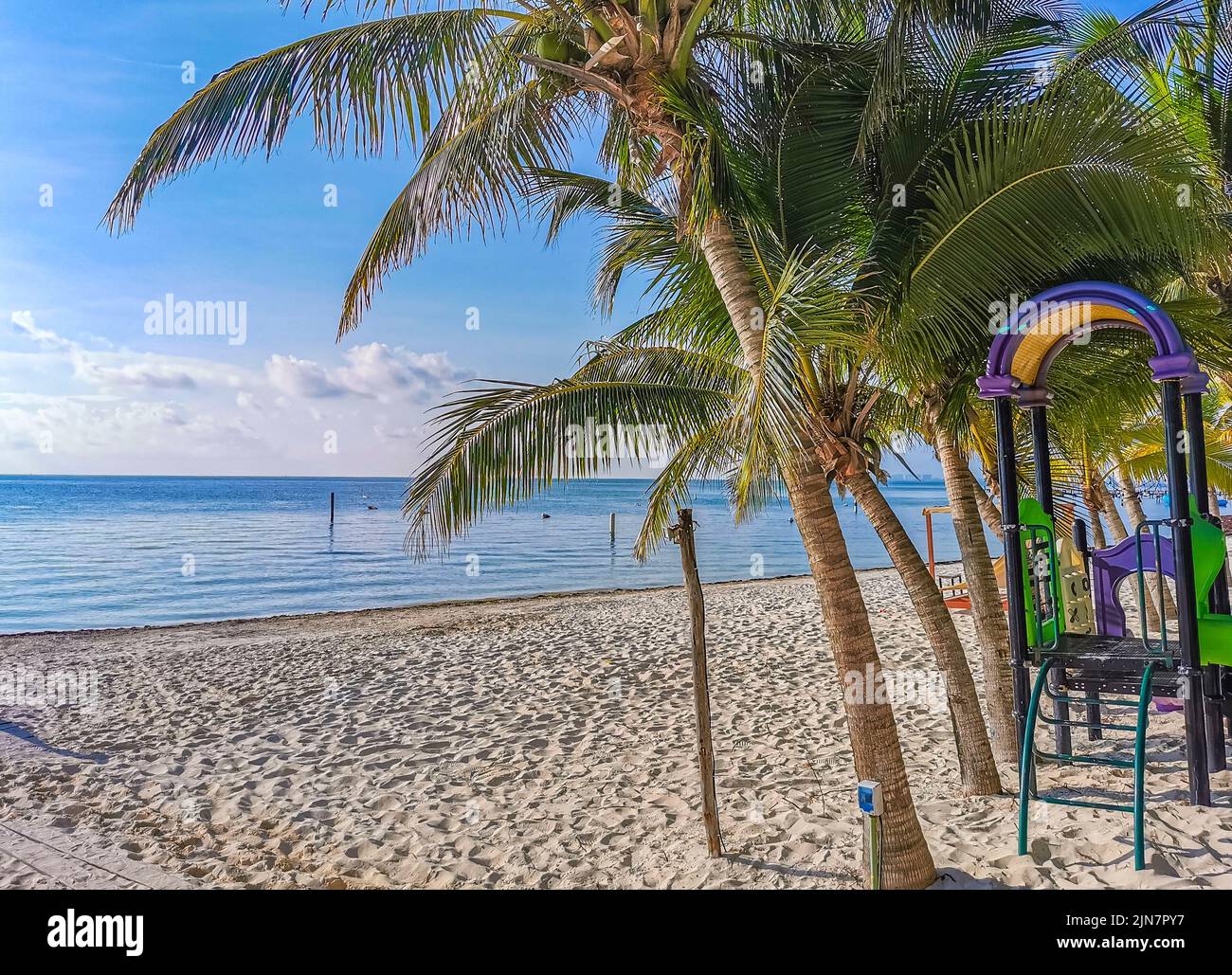 Beautiful Playa Azul beach and seascape panorama with blue turquoise ...