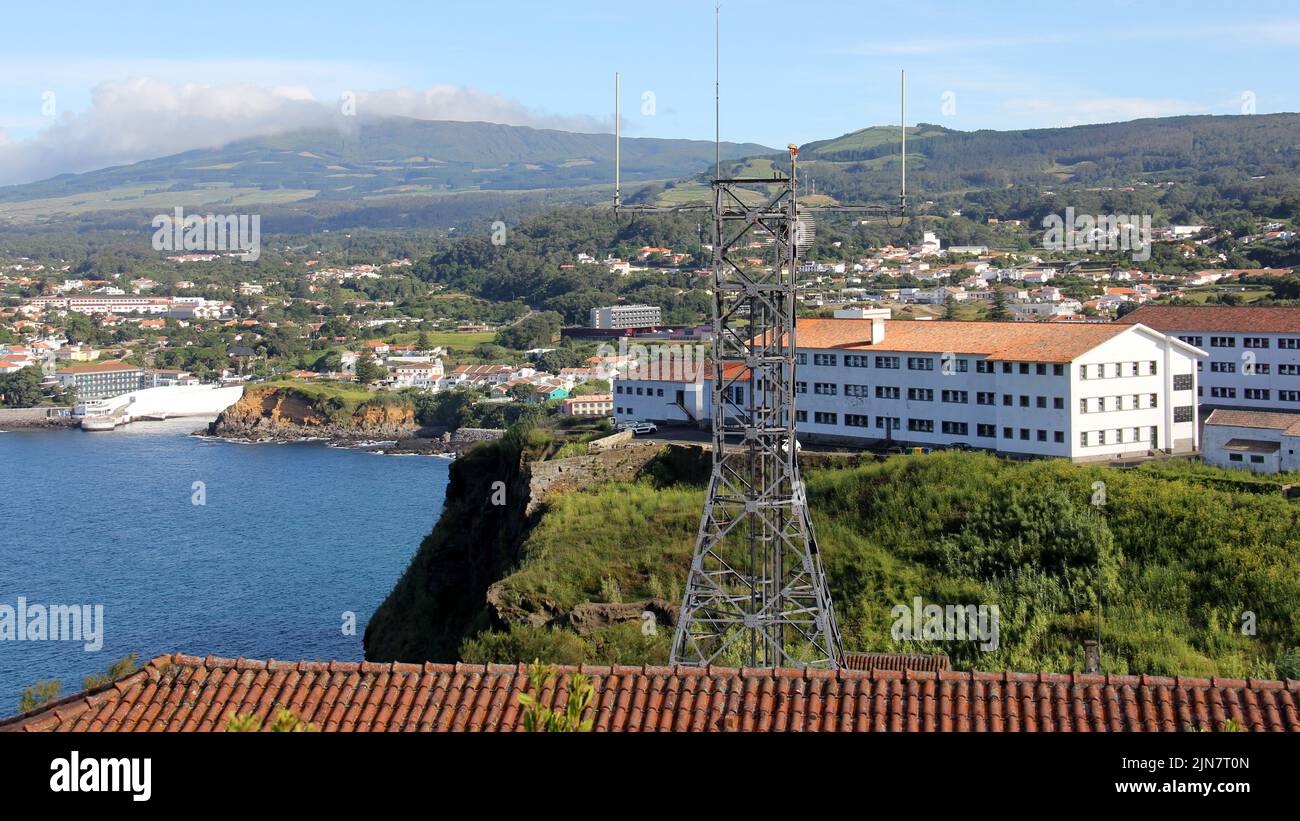 Western part of the town from Mount Brazil, radio tower of St. John the ...